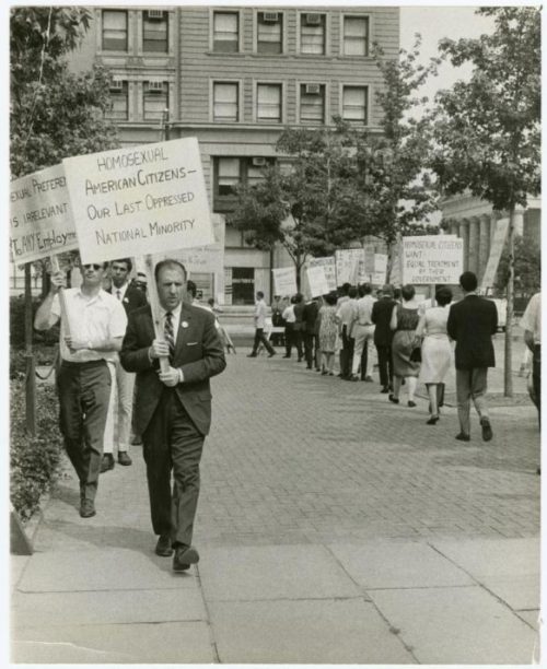Frank Kameny protest photo - The Gay & Lesbian Review